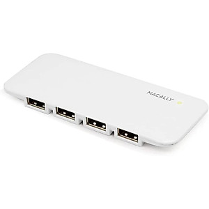 Macally 7 Port Powered USB 2.0 Hub with 5V 2A Power Adapter & 3 foot long Cable (7PortHub)