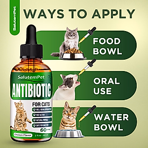Natural Antibiotics for Cats | Cat Antibiotics | Supports Cat Allergy Relief | Cat Itch Relief | Cat Allergy Support | Cat Multivitamin | Pet Antibiotics | Cat Antibiotics | 2 Oz