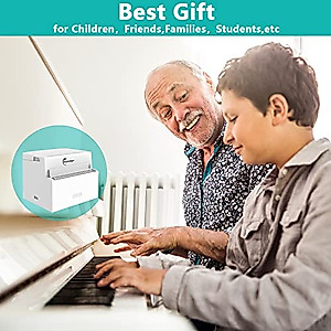 Buyounger Mini Printer, Mini Sticker Printer for iPhone Android Phone, Pocket Printer for Photo/Picture/Text/Notes/Label, White