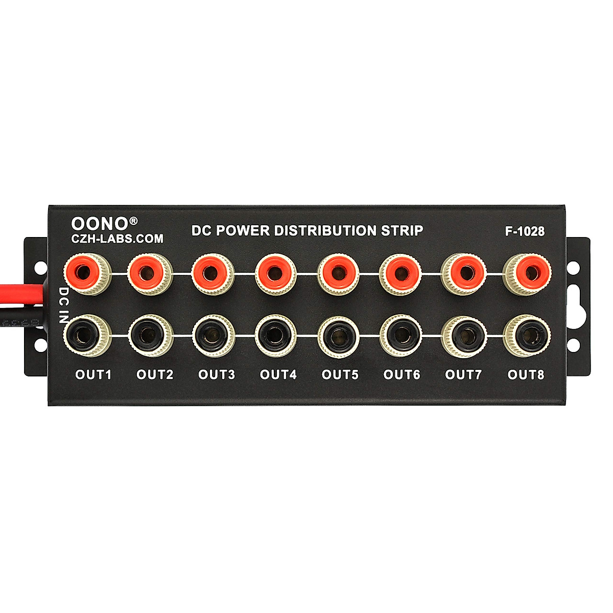 Banana Jack 8 Outlet DC Power Distribution Strip (with Cable)