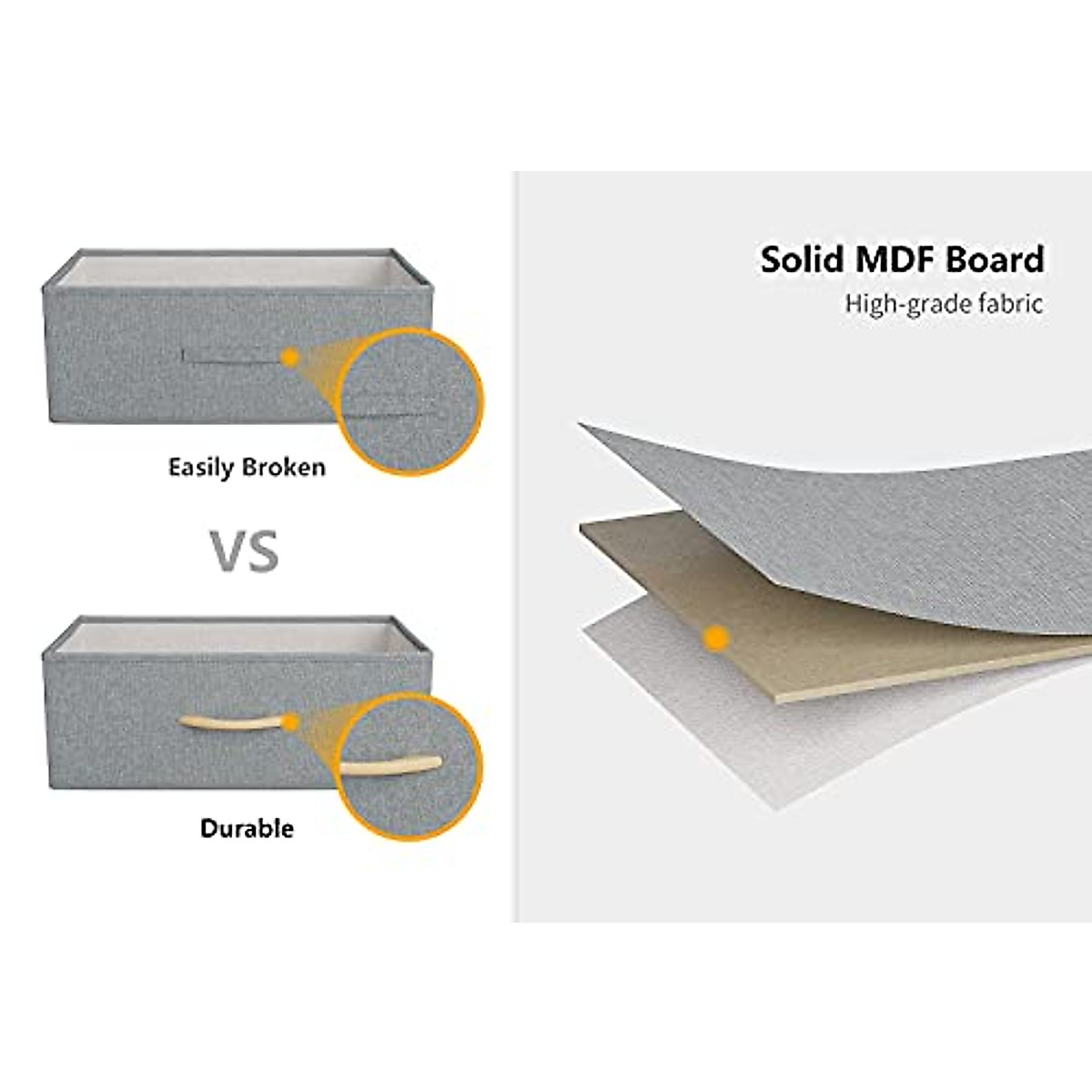 FEZIBO 2 Drawers Fabric Dresser, Nightstand for Bedroom, Small Storage Tower Organizer Unit for Closet Hallway Entryway Nursery Room, Steel Frame, Wood Top, Linen