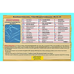 NaturesGoodGuys Live Beneficial Nematodes - 15 Million Hb+Sc+Sf - Kills Over 200 Different Species of Soil Dwelling and Wood Boring Insects.