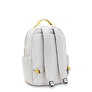 Kipling Seoul Large 15" Laptop Backpack Truly Grey Rainbow