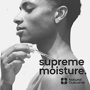 Natural Outcome Man Skin Supreme Moisture Serum Mens Serum I Mens Anti-Aging Day & Night Facial Serum I Advanced Moisture Serum with Hyaluronic Acid, Argan Oil & Vitamin E