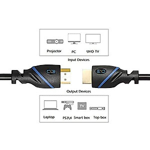 50ft (15.2M) High Speed HDMI Cable Male to Male with Ethernet Black (50 Feet/15.2 Meters) Supports 4K 30Hz, 3D, 1080p and Audio Return CNE59007