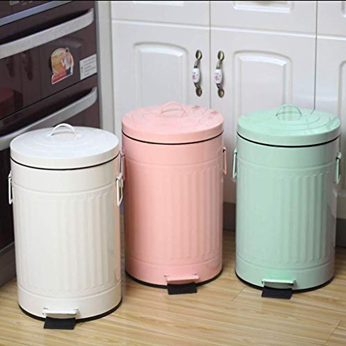 MGEM Trash Can,Garbage Bin, Retro Mailbox Form, Decorative Garbage Bin, Bar, Hotel Café, Trash Can, Kitchen, Bath, Pedal Type, Dustbin (Color : Green)