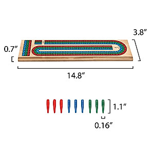 Mainstreet Classics Traditional Wooden Cribbage Board Game Set