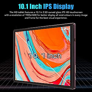 soobu 10.1 Inch Tablet, 4G Call Tablet 8GB 128GB 100-240V 1920x1200 Resolution Front 8MP Rear 20MP Octa Core Processor for Android 11 for Writing (US Plug)