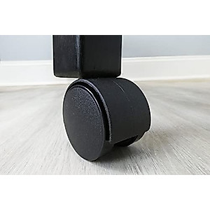 Shepherd Hardware 9418 2-Inch Office Chair Caster, Twin Wheel, 5/16-Inch Stem Diameter, 75-lb Load Capacity, 2-Pack, Black