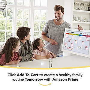 Weekly Dry Erase Board for Wall [17in x 12in] Weekly Whiteboard Planner and Magnetic Calendar - Days of The Week White Board for Schedule, Daily Meal Planner - Includes Full Mounting Kit