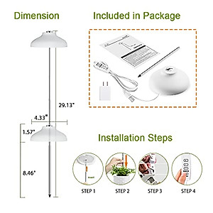 GrowLED LED Umbrella Plant Grow Light, Herb Garden, Height Adjustable, Automatic Timer, UL Adapter Included, Ideal for Plant Grow Novice Or Enthusiasts, Various Plants, DIY Decoration, White