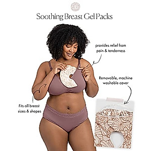 Kindred Bravely Soothing Breast Gel Pads | Hot or Cold Gel Packs for Breastfeeding & Pumping (2 Pack)