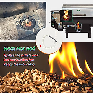 WAITCOOK 12V Prime Hot Rod Igniter for Green Mountain Daniel Boone Prime and Jim Bowie Prime Model, Ledge and Peak Pellet Grill Prime 12 Volt Ignitor Replacement Parts