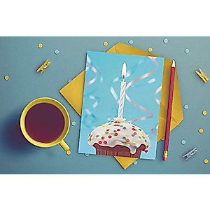 Note Card Cafe Happy Birthday Card Assortment with Yellow Envelopes | 144 Pack | 6 It's Your Birthday Designs | Blank Inside, Glossy Finish | Bulk Set for Greeting Cards, Occasions, Birthdays