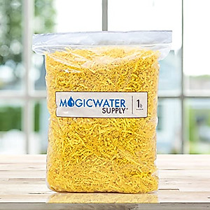 MagicWater Supply Crinkle Cut Paper Shred Filler (1 LB) for Gift Wrapping & Basket Filling - Yellow