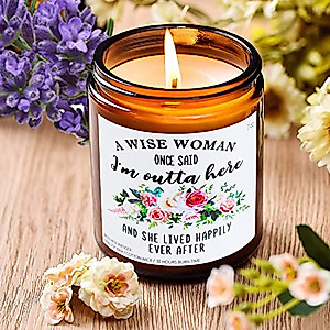 Retirement Gifts for Women- Best Retirement Gifts for Mom, Sister, Wife, Her, Friends, Nurse, Teacher,Coworkers Happy Retirement Lavender Scented Candle