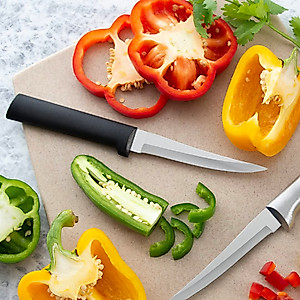 Rada Cutlery Super Parer Knife, Dishwasher Safe Black Handle (Pack of 2 - W227/2)