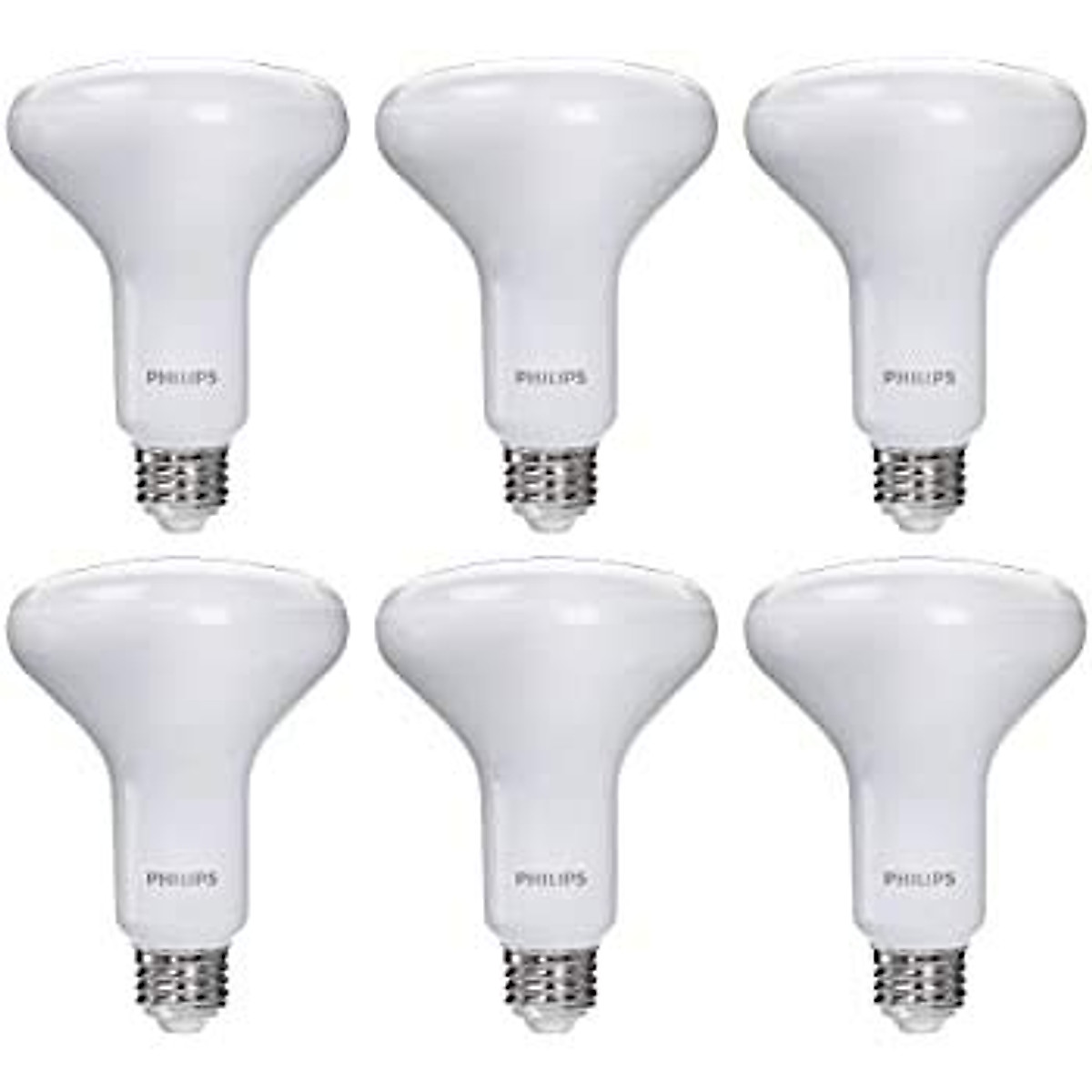 Philips LED Dimmable BR30 Light Bulb: 650-Lumen, 5000-Kelvin, 11-Watt (65-Watt Equivalent), E26 Base, Frosted, Daylight, 6-Pack
