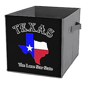 Texas, The Lone Star State Collapsible Storage Bins Basics Folding Fabric Storage Cubes Organizer Boxes with Handles