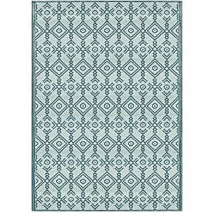 BalajeesUSA Outdoor Rug - 5x7 Grey Reversible Recycled Plastic Straw Patio Decor Waterproof Large RV Camper mat Camping 7032