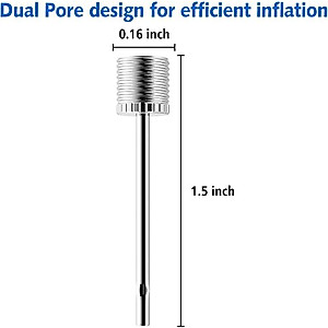 Motorenbau Air Pump Needle 35pcs, Ball Inflation for Basketball, Football, Soccer, Volleyball or Rugby Balls Replacement Pin Inflating with Storage Box Silver