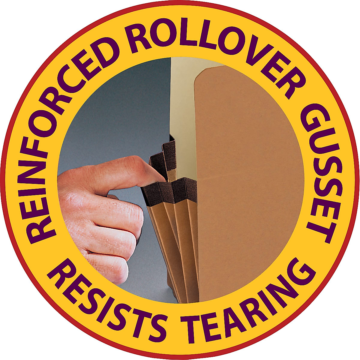 Smead File Pocket, Straight-Cut Tab, 3-1/2" Expansion, Letter Size, Redrope, 25 per Box (73224)