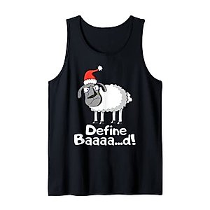 Define Bad Sheep Lover Farmer Christmas Stocking Stuffer Tank Top