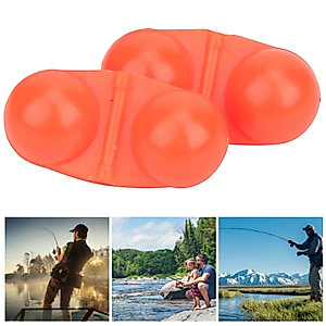 Fishing Line Rattles, Catfish Rattles, 40 Pieces Rattle Beads Fishing, Sea Fishing Attractor Bell Beads, Fishing Double Rattle, Portable ABS Fishing Rattles Inline, Dual Rattle Fishing Rattles(Red)