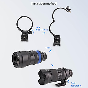 Haoge LMR-TL540 Lens Collar for Tamron 50-400mm A067,100-400mm f/4.5-6.3 Di VC USD A035 Lens Built-in Arca Type Quick Release Plate Replace Tamron A035TM