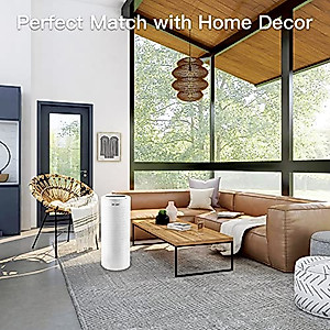 Zen Lyfe Air Purifiers for Home Extra Large Room up to 2360 ft², Washable True HEPA Filter for Allergies and Pets Smokers Pollen Dust Mold Odors Dander, Auto Mode, 24dB, PM2.5 Monitor, White