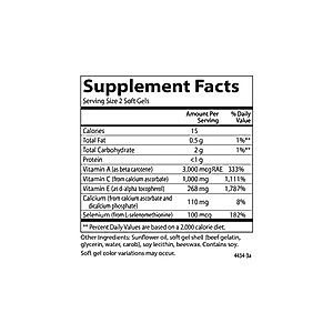 Carlson - ACES, Vitamins A, C, E + Selenium, Cellular Health & Immune Support, Antioxidant, 300 Softgels