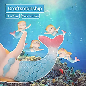 Floating Fish Tank Decor, Resin Mermaid Aquarium Decorations for Aquatic Pets Cartoon Aquarium Ornaments Fish Tank Accessories