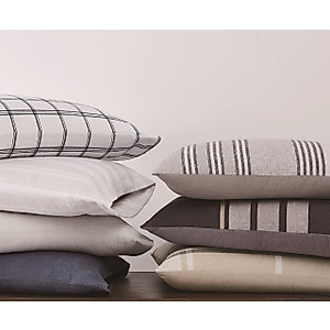 Truly Soft Everyday - Full/Queen 3 Piece Duvet + Sham Set - Milo Plaid Flannel Collection - Grey