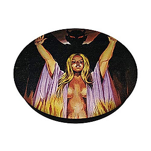Vintage Satan Evil Blonde Pin Up Girl Devil Worship Pinup PopSockets PopGrip: Swappable Grip for Phones &amp; Tablets