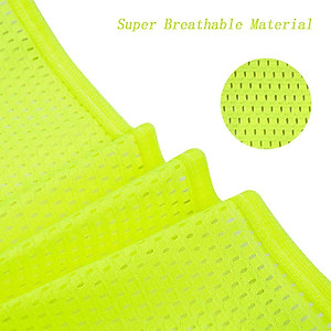 2 Pack Hard Hat Sun Shade Neck Shield, Minelife Full Brim Mesh Neck Sunshade Hard Hat Accessories for Hardhats, High Visibility, Reflective(Yellow)