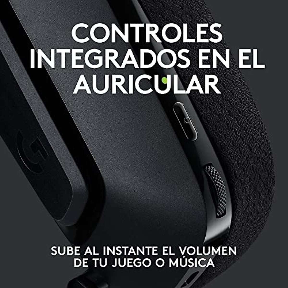 Logitech G535 LIGHTSPEED Wireless Gaming Headset - Lightweight on-ear headphones, flip to mute mic, stereo, compatible with PC, PS4, PS5, USB rechargeable - Black