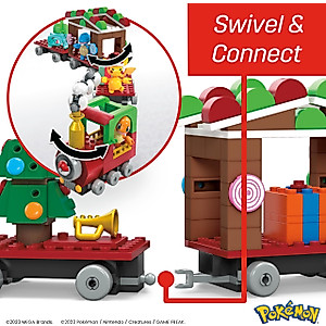 MEGA Pokémon Building Toys Set Holiday Train with 373 Pieces, 4 Articulated and Poseable Characters and Surprises, for Kids (Amazon Exclusive)