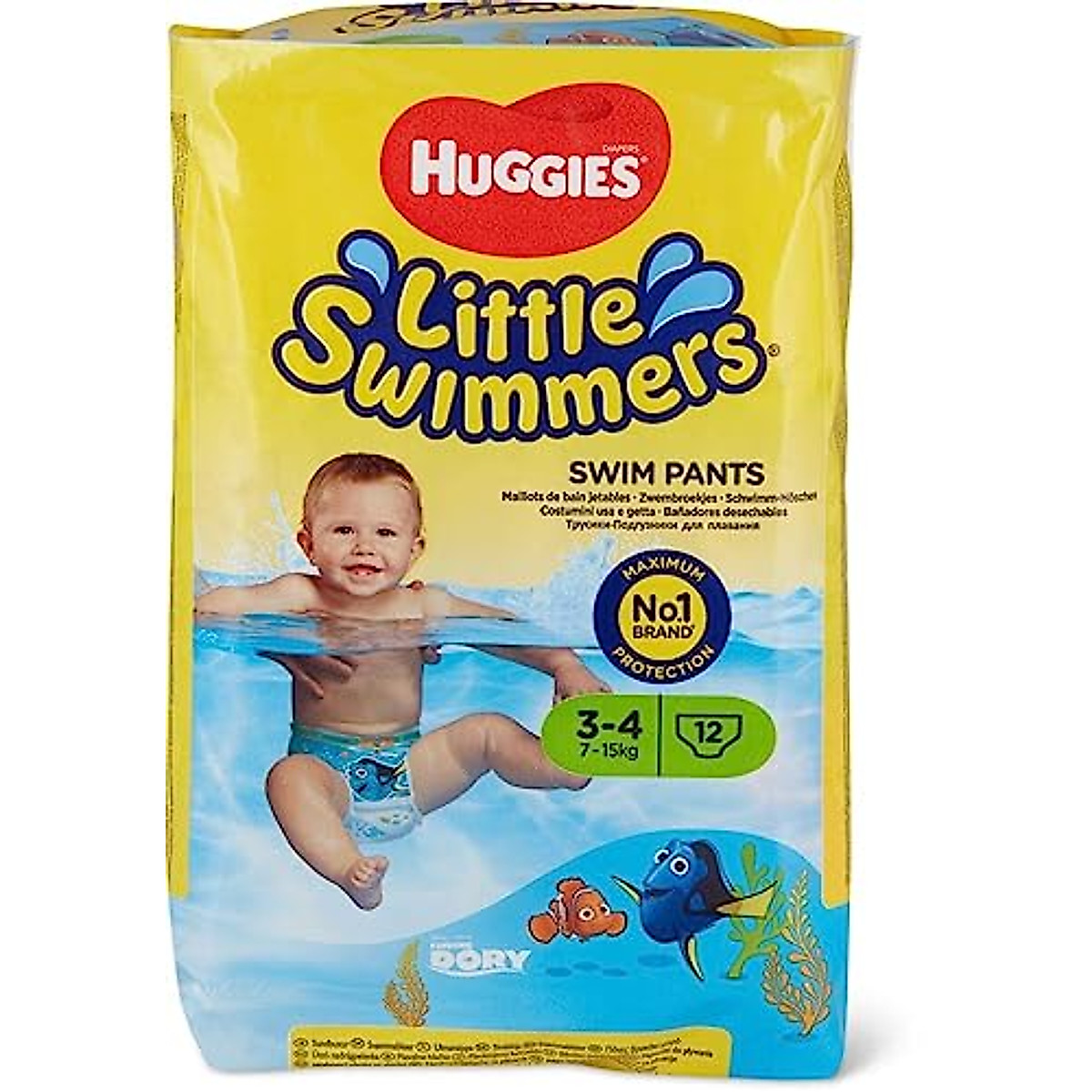 Huggies Little Swimmers Disposable Swim Pants, Small (15lb-34lb.), 12-Count