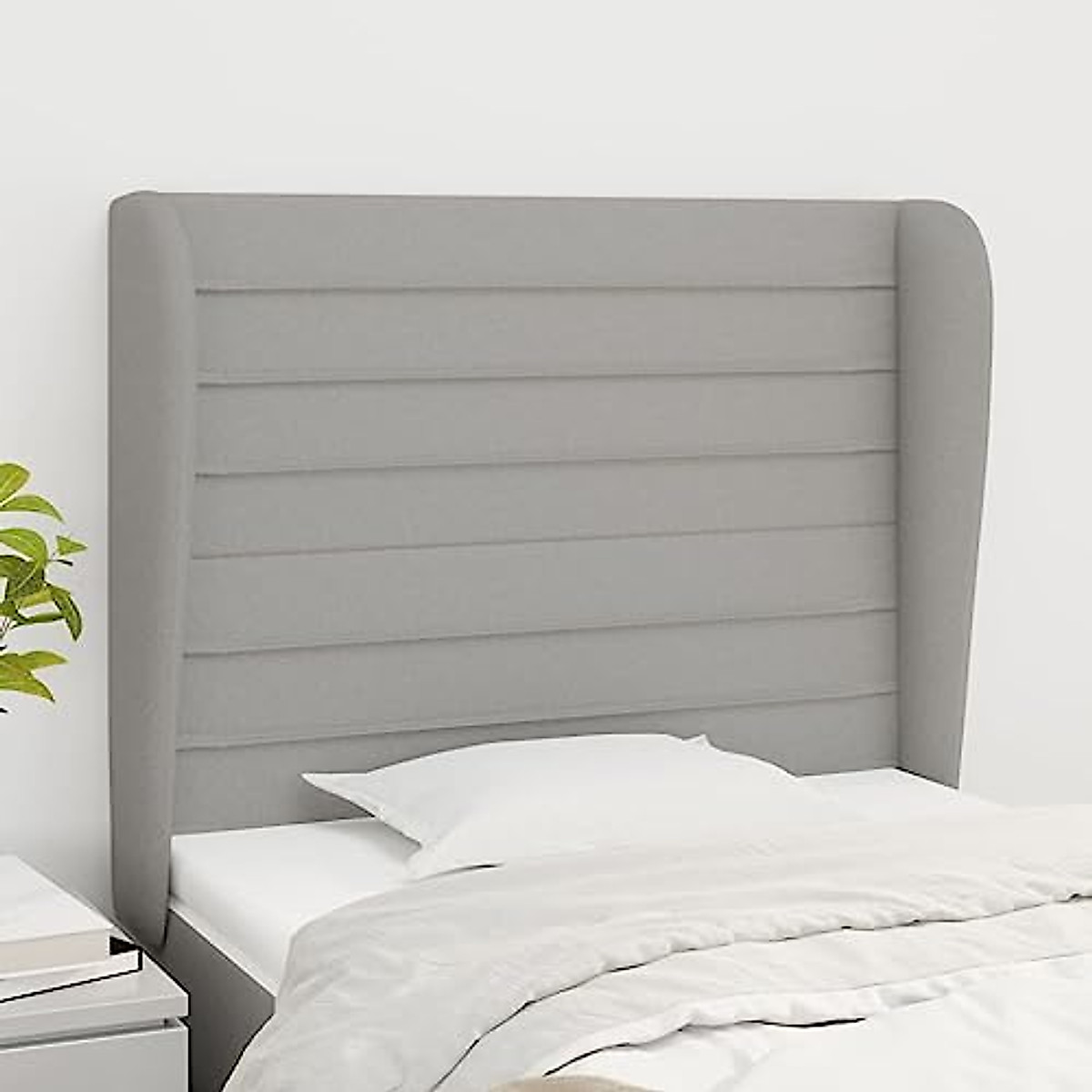 Penau Headboard with Ears Light Gray 40.6"x9.1"x46.5"/50.4" Fabric Modern Comfort for Your Bedroom Enhance Your Sleep Space