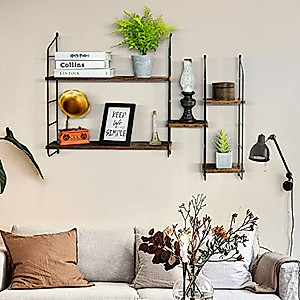 Nothing burger Floating Shelves Wall Mounted, Bamboo Floating Shelves, Bathroom Shelves Wall Mounted for Bathroom, Bedroom, Kitchen, Living Room