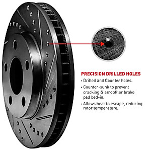 R1 Concepts Rear Disc Brakes Rotors Kit| Rear Brakes Rotors| Brakes Rotors| Rear Rotors|Rear Disc Brakes Rotors| Fit 2003-2022 INFINITI FX35, FX37, FX45, JX35, M35h, M37, M56, Q50, Q60, Q70, Q70L