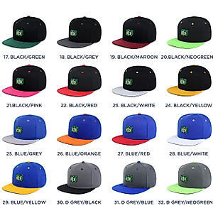 JPAK Money Hip-Hop Snapback Hat Embroidered Green and Orange Two Tone Baseball Cap Bill Dollar