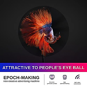 3D Hologram Fan Naked Eye LED Fan, Faryuan1600x1152 Hi-Resolution and WiFi Added Holographic Projector Fan,1152pcs Beads Hologram Advertising Display 3D Hologram Fan(65cm)