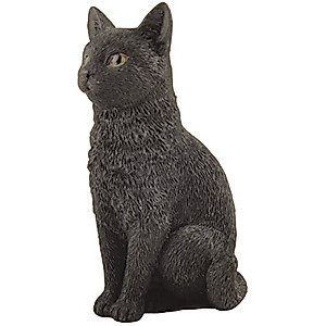 JFSM INC. 3" Black Cat Sitting Hand Painted Figurine - Cat Lover Gifts, Home Decor