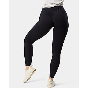 Kamo Fitness Serenity 25" No Front Seam 7/8 Leggings High Waisted Yoga Pants for Women, Soft Workout Pants Compression Leggings with Tummy Control (Black, S)