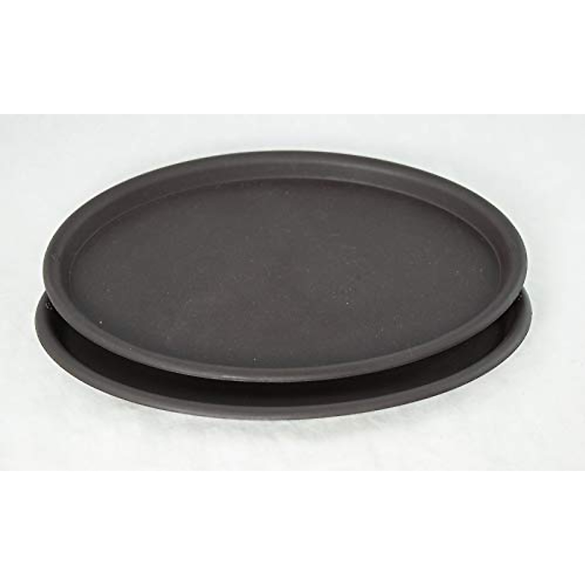 2 Oval Plastic Humidity/Drip Tray for Bonsai Tree 9"x 6.25"x 0.5" - Black
