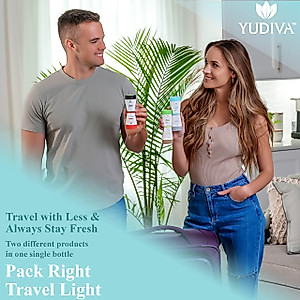 YUDIVA Shea Butter Shampoo & Conditioner Set, TSA travel size 3.3 Fl Oz