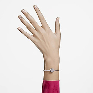 SWAROVSKI Eternal Flower bangle, Flower, Pink, Mixed metal finish