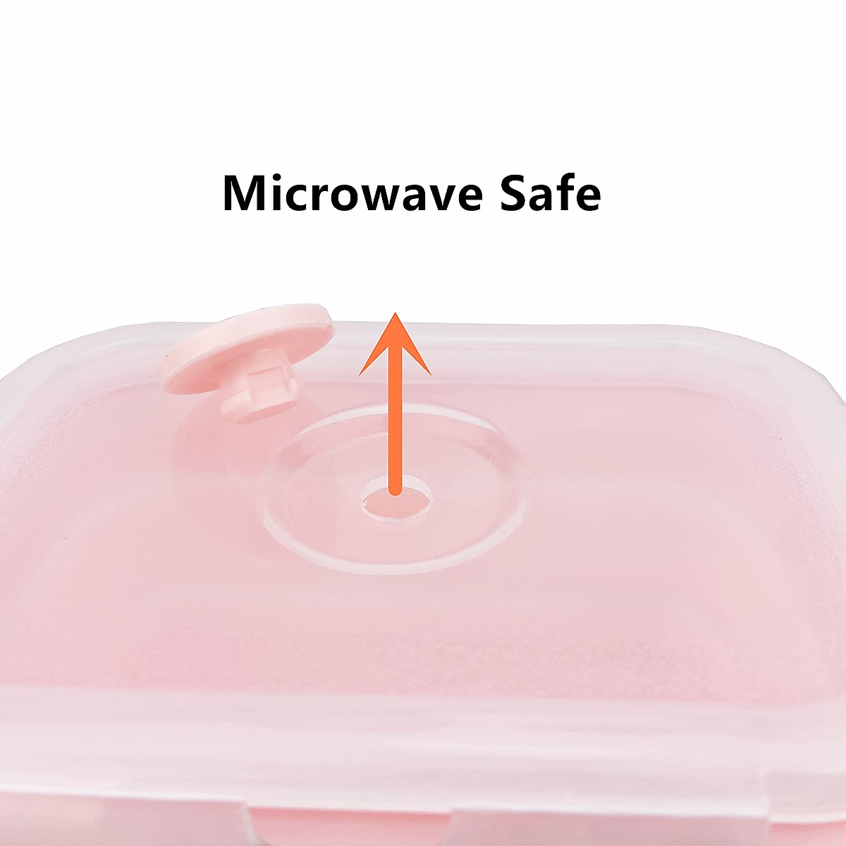 CCyanzi 3piece Collapsible Food Storage Containers with Lids, Silicone Lunch Container, Microwave & Freezer Safe, Space Saving for Kitchen Cabinet and Camping Backpack,(pink)