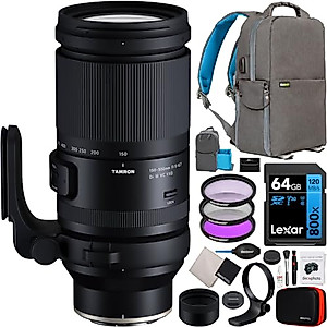 Tamron 150-500mm F/5-6.7 Di III VC VXD Zoom Lens for Nikon Z-Mount Mirrorless Cameras (Model A057) Bundle with Deco Gear Photography Backpack + UV Polarizer FLD Filter Kit and Accessories